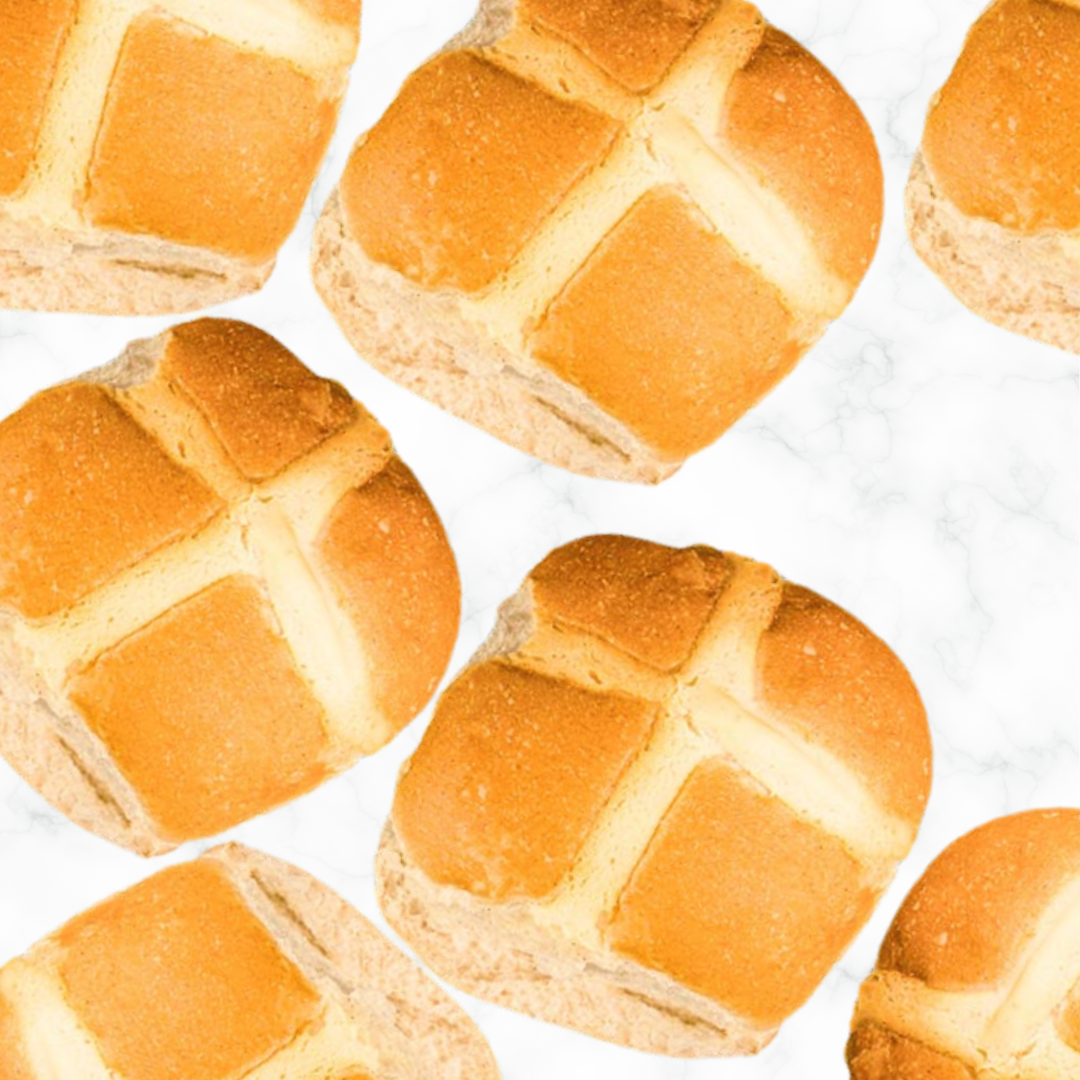 Thompson's Pies - No Fruit Hot Cross Buns 90g x 6 – Satisfine Foods