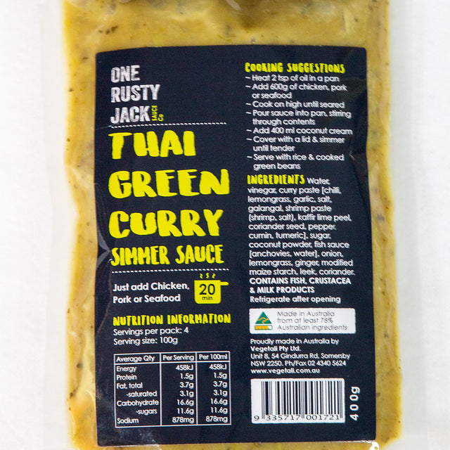 One Rusty Jack Sauce Co - Thai Green Curry Simmer Sauce x 6 – Satisfine ...